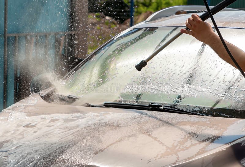 Car Wash Day Front End Cleaning Stock Image - Image of soap, motor: 725835