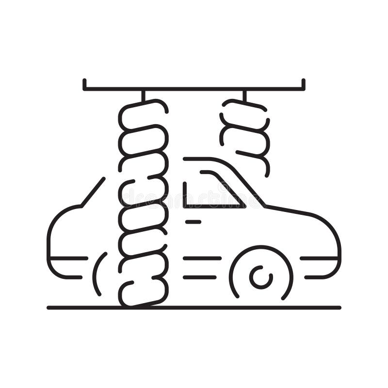 Car Wash Line Icon. Car Service Element Stock Vector - Illustration of ...