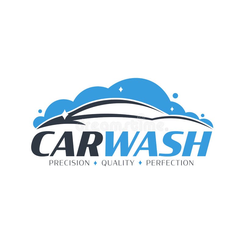 Car Wash Logo. Cleaning Car, Washing and Service. Vector Logo with Auto ...