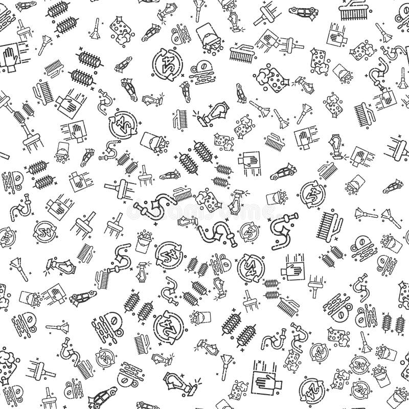 Car wash pattern stock vector. Illustration of elements - 92384526