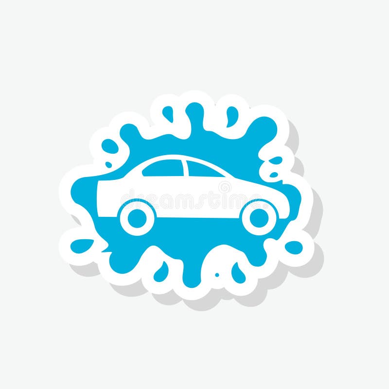 Car Wash Sticker Logo Design Template. Auto Car Wash Logo Stock Vector ...