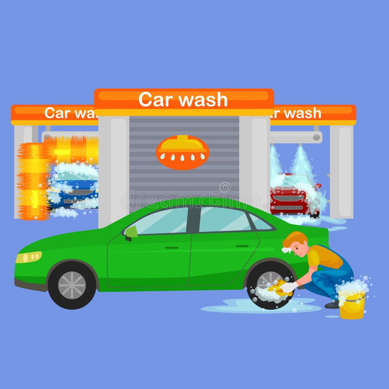 Car wash soap stock illustration. Illustration of drawing - 58399415
