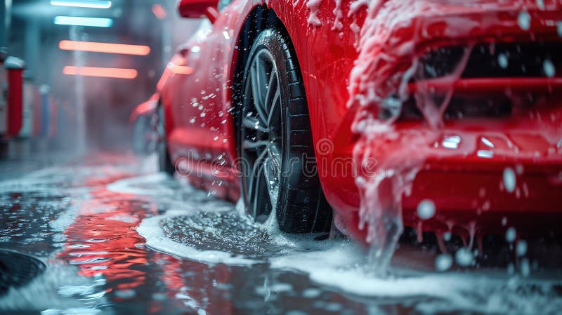 Car in car wash station stock image. Image of business - 313471731