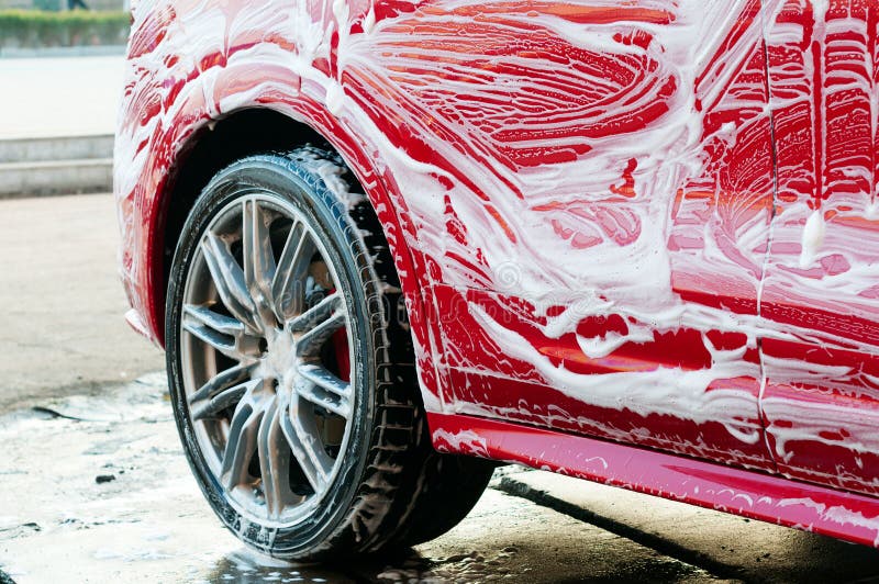 Car Wash Workers Cleaning Cars Stock Image - Image of hood, road: 83346847