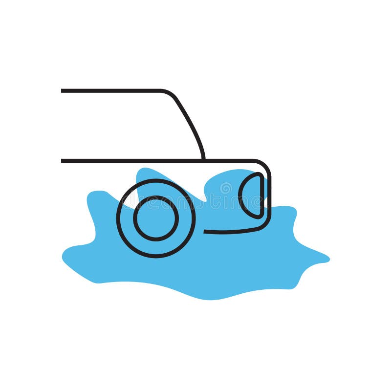 Car Water Splash Icon Vector Design Illustration Stock Vector ...