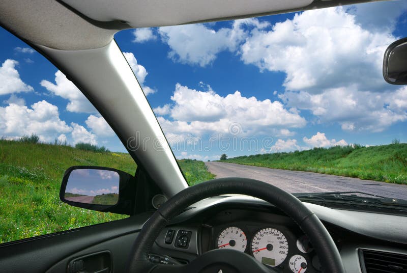 Car on the way stock photo. Image of light, landscape - 27063910