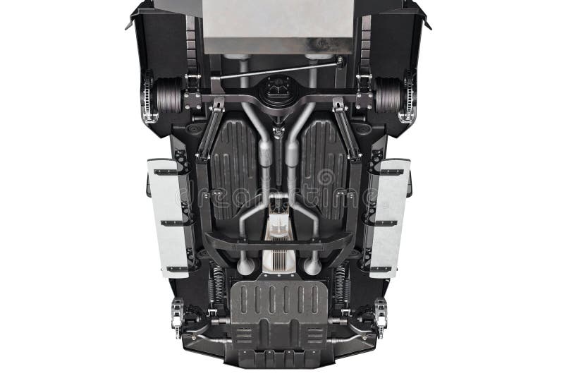 Suv Car 4wd Suspension, Bottom View Stock Illustration - Illustration ...