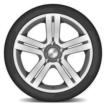 Car wheel stock vector. Illustration of metal, pattern - 7284766