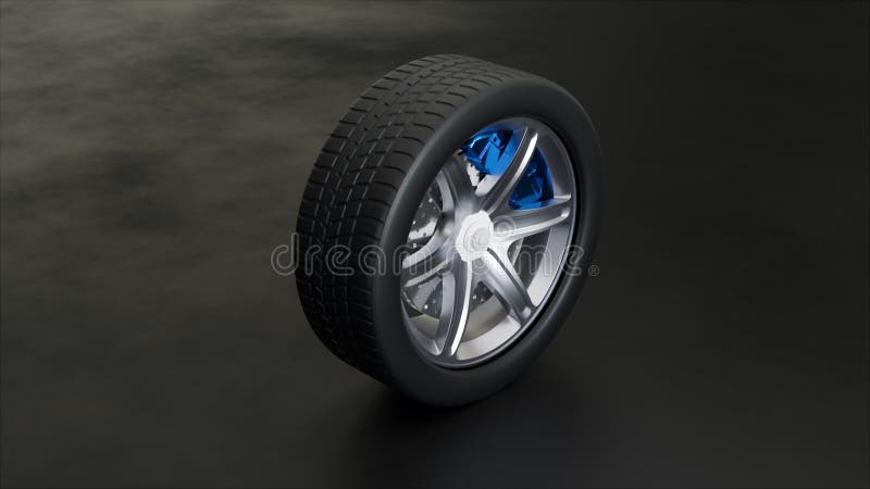 Car wheel animation stock footage. Video of glowing - 336334332
