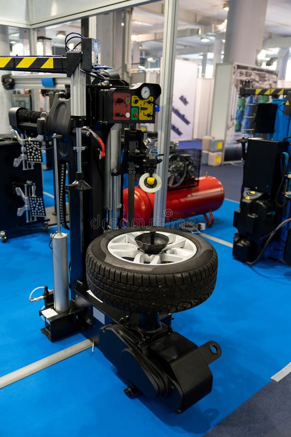 Car Wheel Balancing Device for Tire Fitting Stock Photo - Image of ...