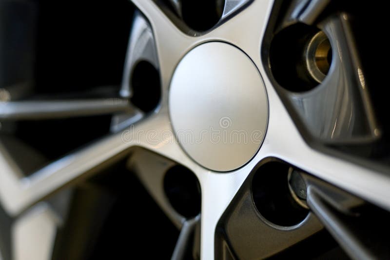 Car Wheel with Brake Calipers and Stylish Design.Close Up Stock Image ...