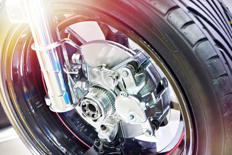 Car Wheel, Caliper and Brake Disc Stock Image - Image of steel, spring ...