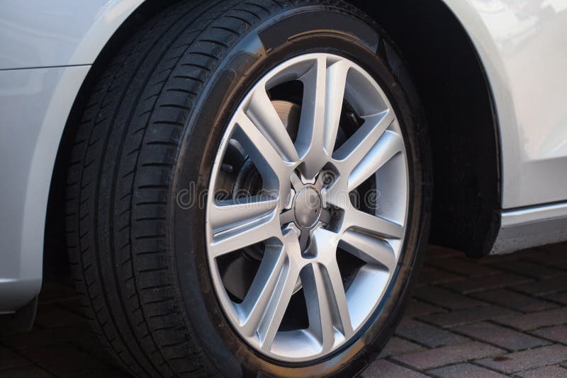 Car Wheel on Car stock image. Image of modern, sedan - 26823631