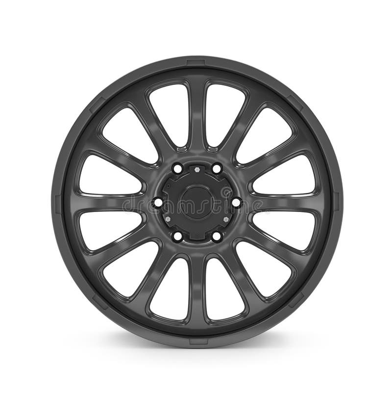 Classic Car Wheel without Brand on a White Background. Stock ...