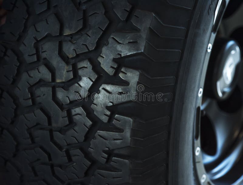 Car Wheel on a Car, Close-up, Low Key Stock Photo - Image of shiny ...