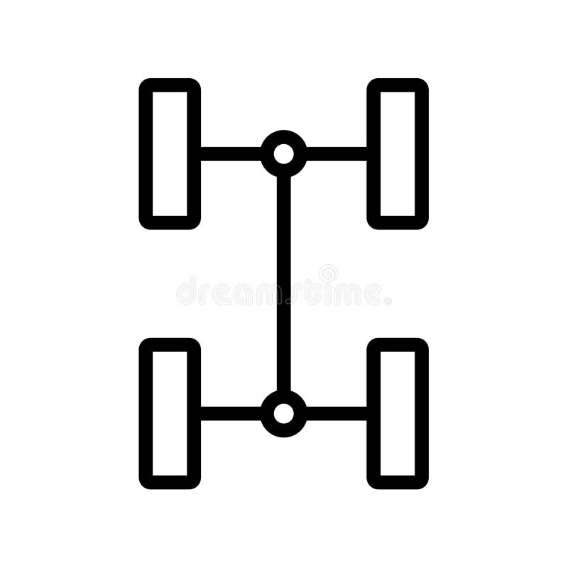 Car Wheel, Chassis, Alignment - Vector Icon Stock Illustration ...