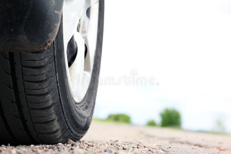 Car Wheel Close-up on the Road Stock Photo - Image of auto, fast: 89261994