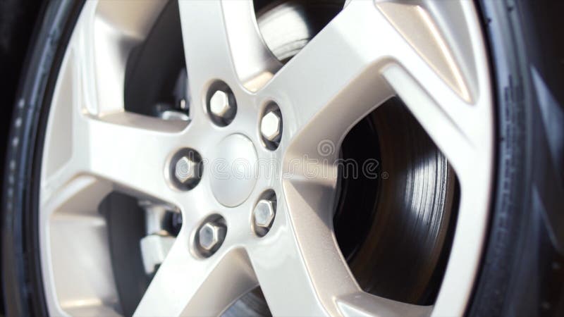 Car Wheel on a Car Close-up. Stock. Wheel Tuning Disk. Car Wheel Close ...