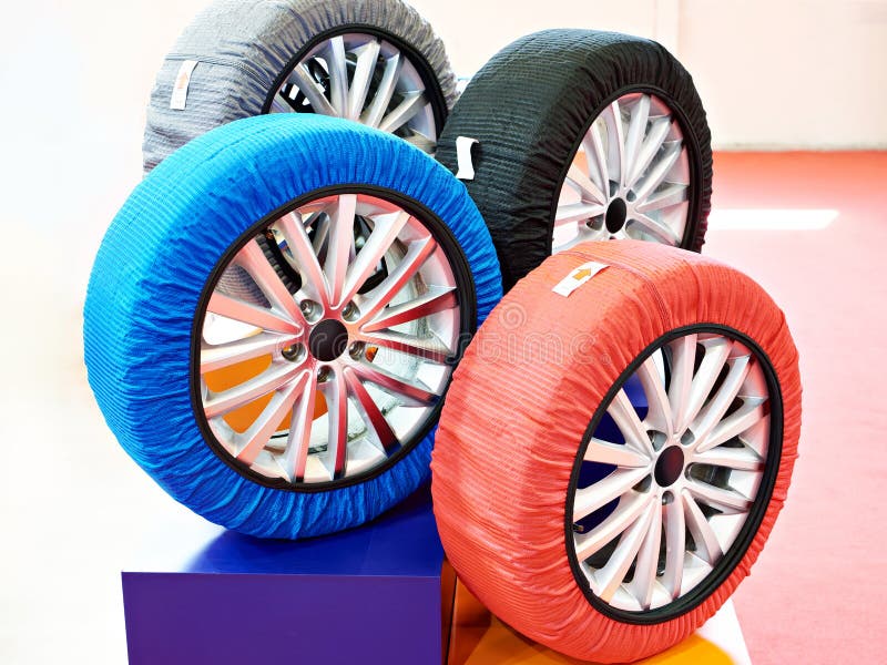 Car Wheel Covers on Display Stock Photo - Image of covers, vehicle ...
