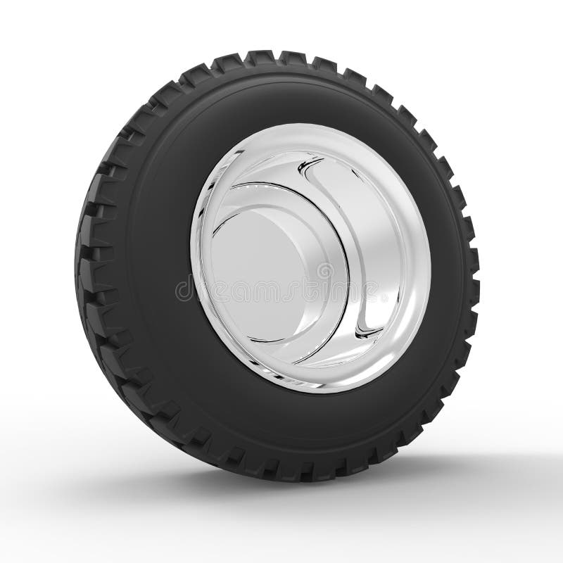 Car wheel 3d rendering stock illustration. Illustration of driving ...