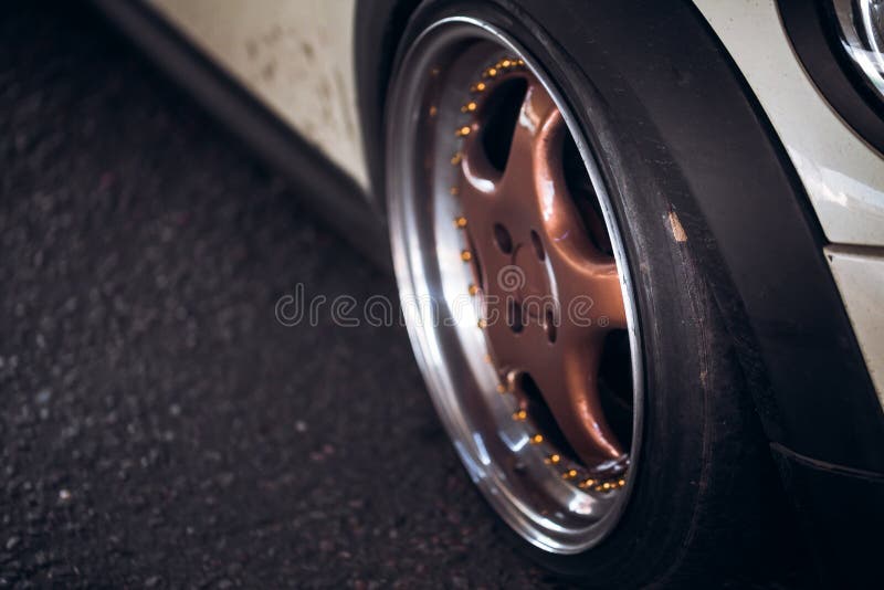 Car wheel fitment stance stock image. Image of brown - 83300209