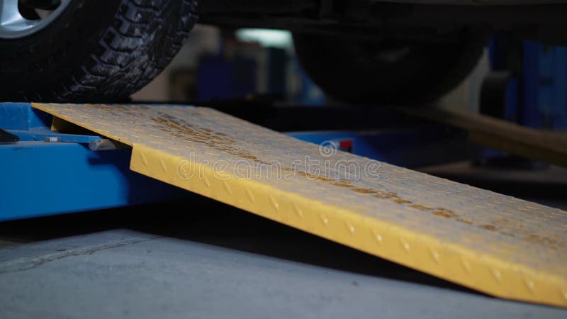 Car Wheel Fixed with Computerized Wheel Alignment Machine Stock Footage ...