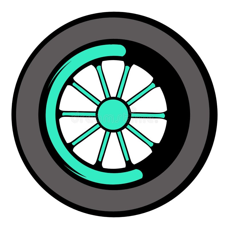 Car Wheel Icon, Icon Cartoon Stock Vector - Illustration of background ...