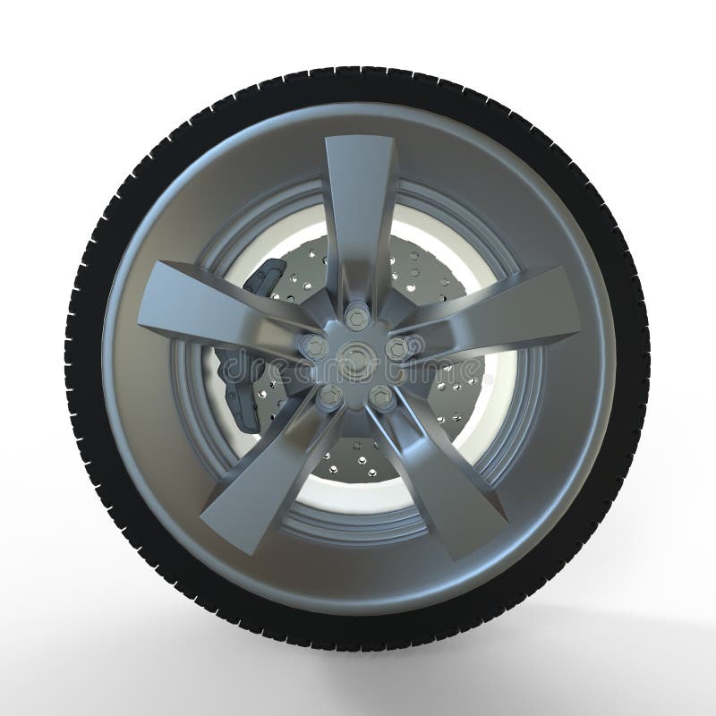 Car Wheel stock illustration. Illustration of drive, tyre - 53295154