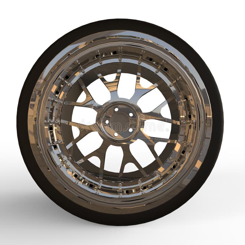 Car Wheel stock illustration. Illustration of black, auto - 53295311