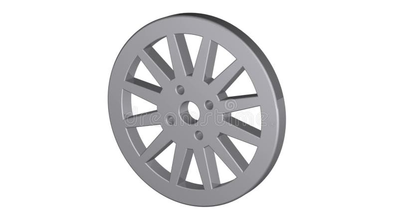 Car Wheel, Illustrations in Motion, Isolated on White Background. Stock ...