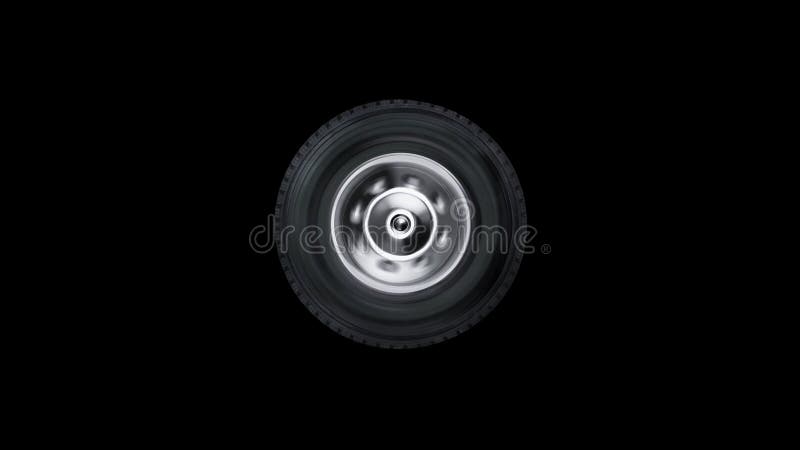 Car Wheel Isolated on a Black Background. 3D Render Stock Illustration ...