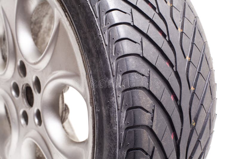 Car Wheel Isolated on White Stock Image - Image of object, automotive ...