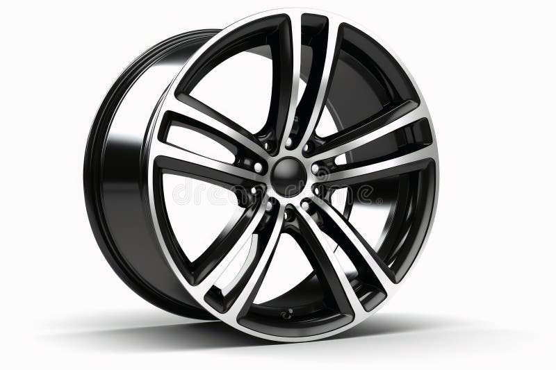 Car Wheel Isolated on a White Background Stock Illustration ...