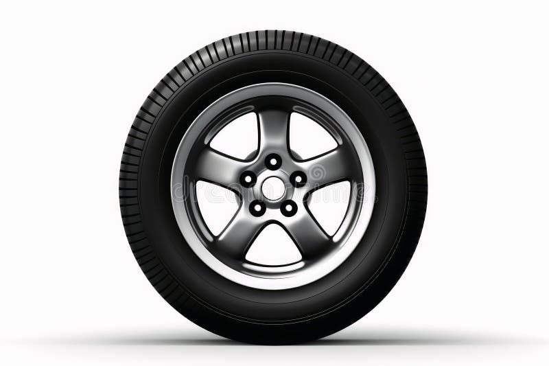 Car Wheel Isolated on a White Background Stock Illustration ...