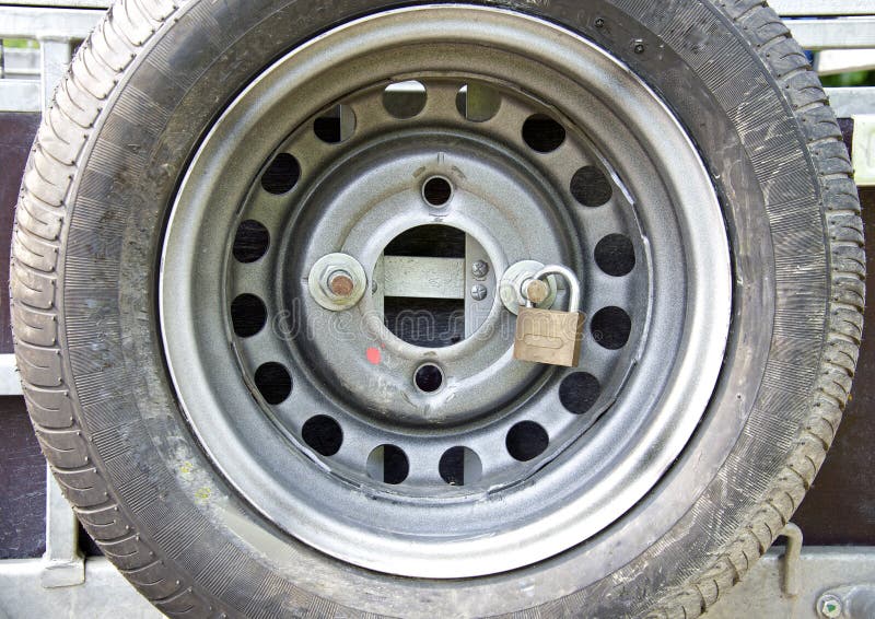 Car wheel lock stock photo. Image of objectsequipment - 31871274