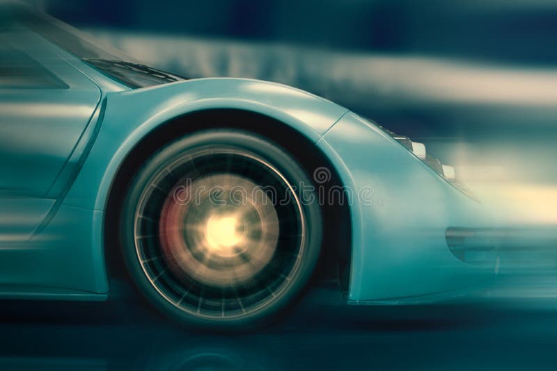 Car Wheel in Motion Blur at Fast Driving Stock Image - Image of side ...