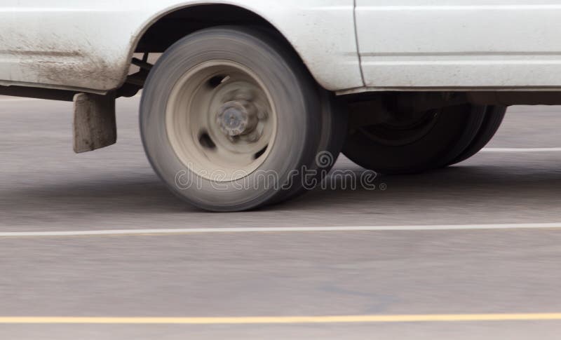 Car Wheel in Motion on the Road Stock Image - Image of motion, design ...