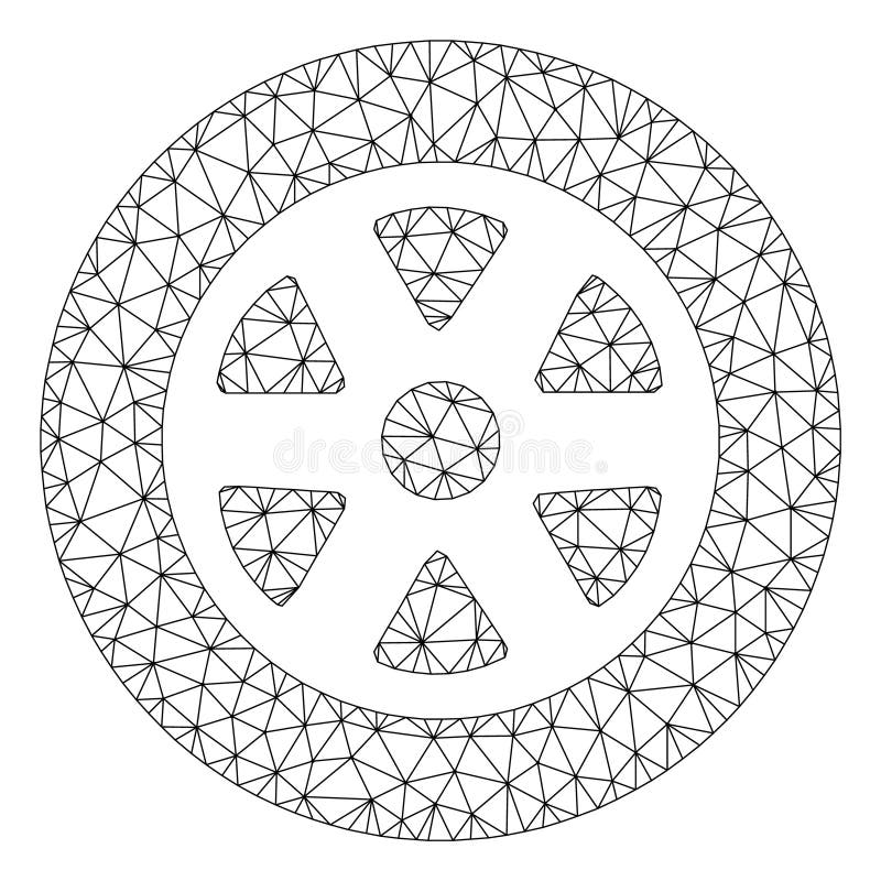 Car Wheel Polygonal Frame Vector Mesh Illustration Stock Vector ...