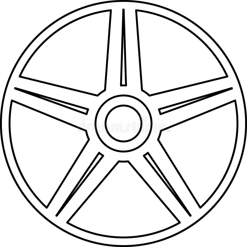 Car Wheel Rims Icon Vector Illustration. Stock Illustration ...