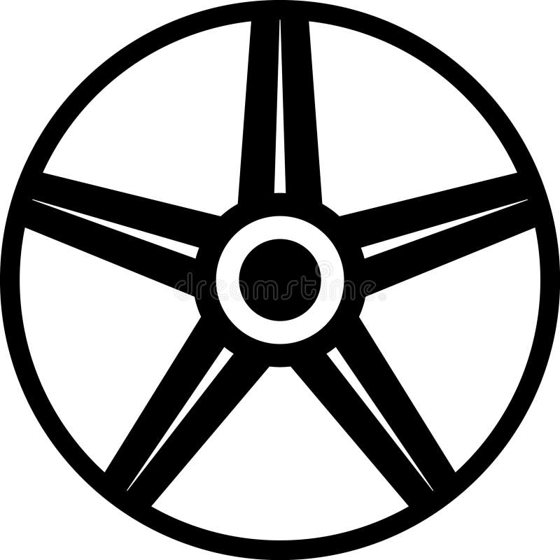 Car Wheel Rims Icon Vector Illustration. Stock Vector - Illustration of ...