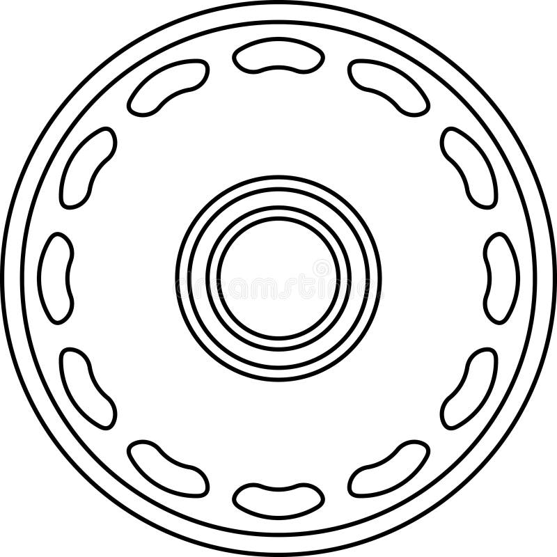 Car Wheel Rims Icon Vector Illustration. Stock Illustration ...