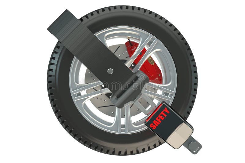 Car Wheel Safety concept stock illustration. Illustration of protection ...