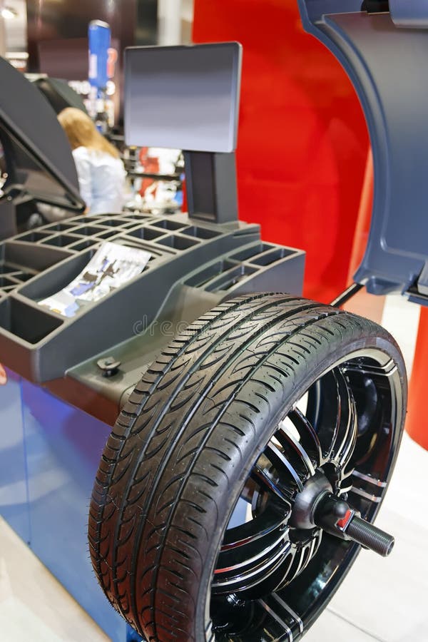 Car wheel service station stock image. Image of diagnostic - 72333755