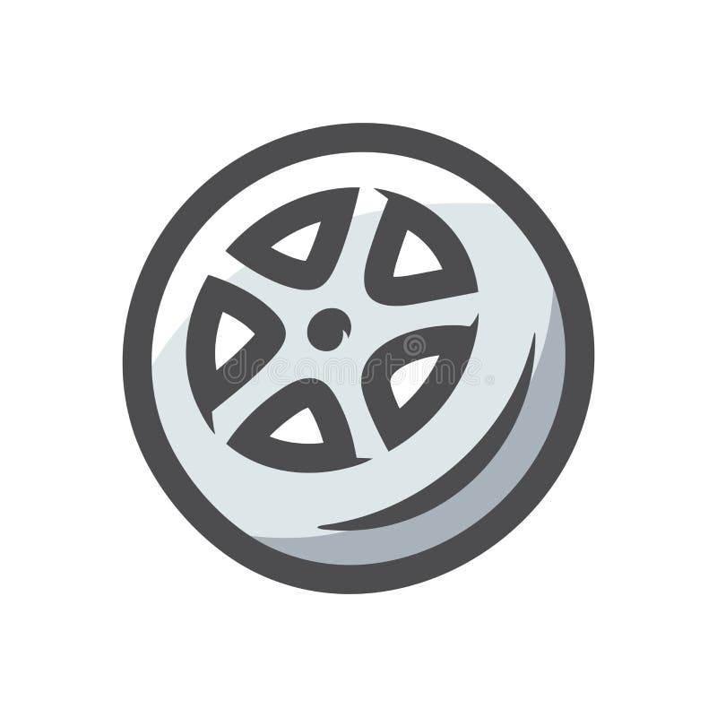 Car Wheel Simple Vector Icon Cartoon Illustration. Stock Vector ...