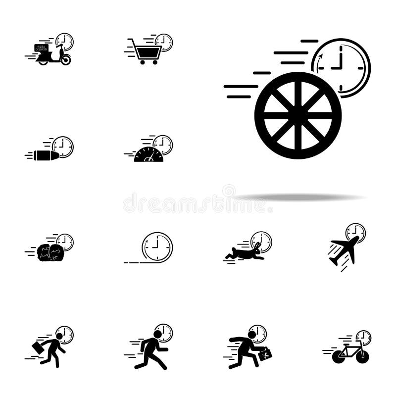 Car Wheel Speed Icon. Speed Icons Universal Set for Web and Mobile ...