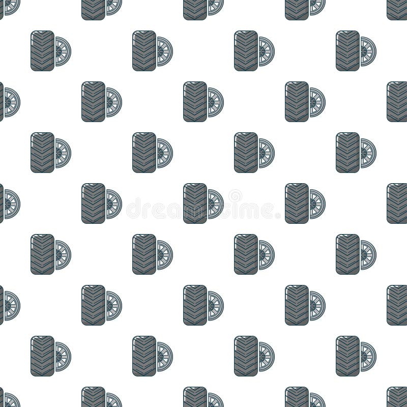 Car Wheel Tire Pattern Seamless Stock Vector - Illustration of ...