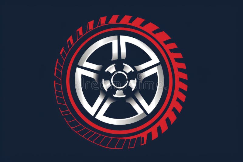 Car wheel, tire shop logo stock illustration. Illustration of design ...
