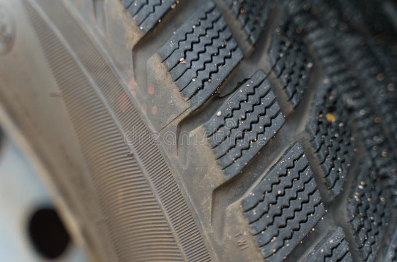 Car Wheel, Top View on the Texture of the Tire Stock Image - Image of ...