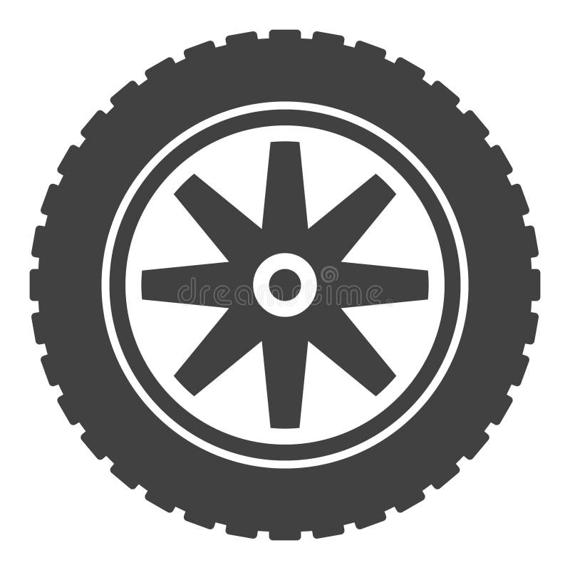 Car Wheel Vector Icon - Auto Rim and Tire Vector Symbol Stock Vector ...