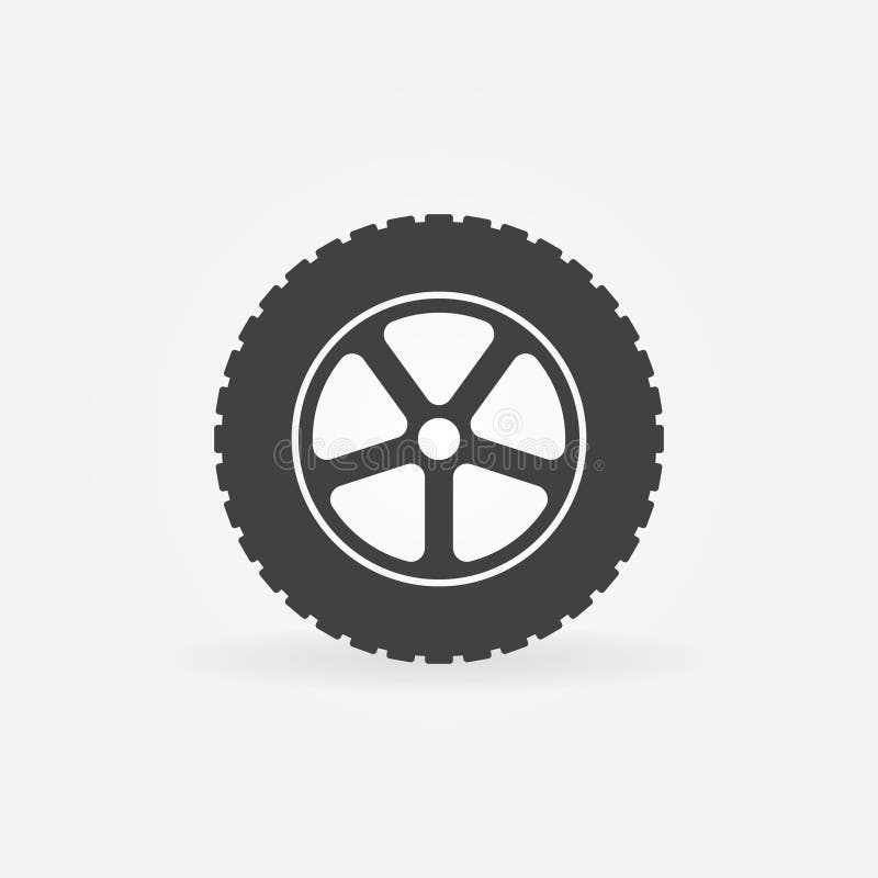 Car Wheel Vector Minimal Icon Stock Vector - Illustration of abstract ...